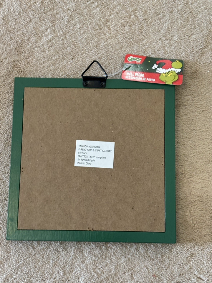 NEW, DR SEUSS THE GRINCH Wall Decor, 6.5" X 6.5" | eBay