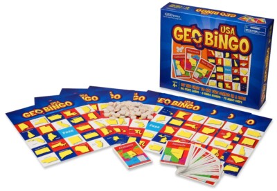 Geo Bingo USA Fun Geography Bingo Kids Toy Game Geobingo Educational ...