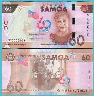 Samoa 60 Tala ND(2023) P46 AU/UNC**New - Commemorative | eBay