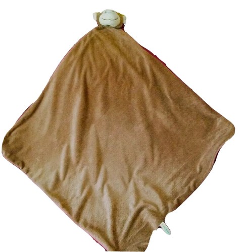 Angel Dear MONKEY Large 41" Brown Soft Velour Plush Security Blanket ...