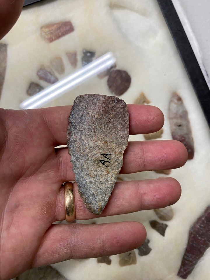 Arrowhead Case Frame of early man stone artifacts - Texas - with ...