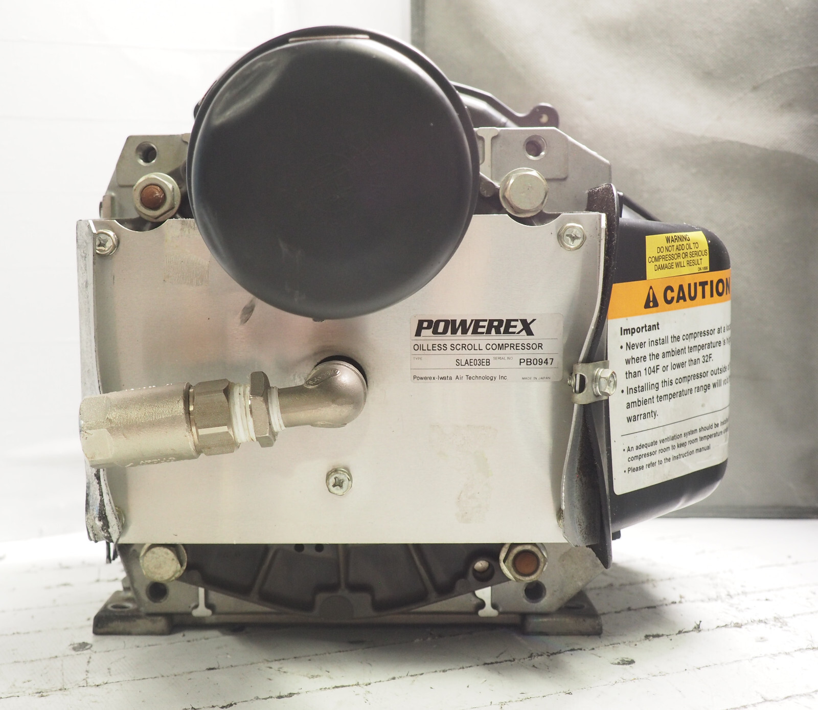 T169067 Powerex SLAE03EB Oilless Scroll Compressor for sale online | eBay