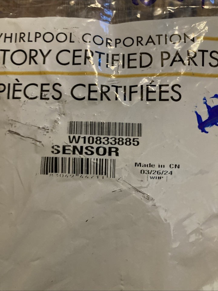 W10833885 Whirlpool Oven Temperature Sensor Genuine OEM New | eBay