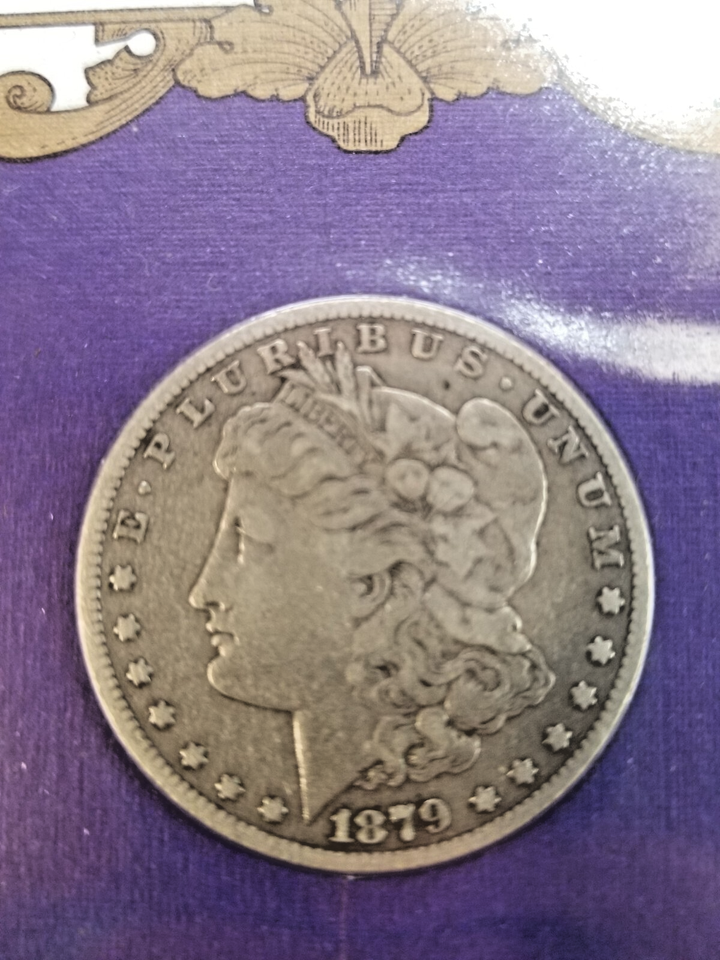 1879 Morgan Silver Dollar, US Postal Commemorative Stamp Set, Rare 3 ...