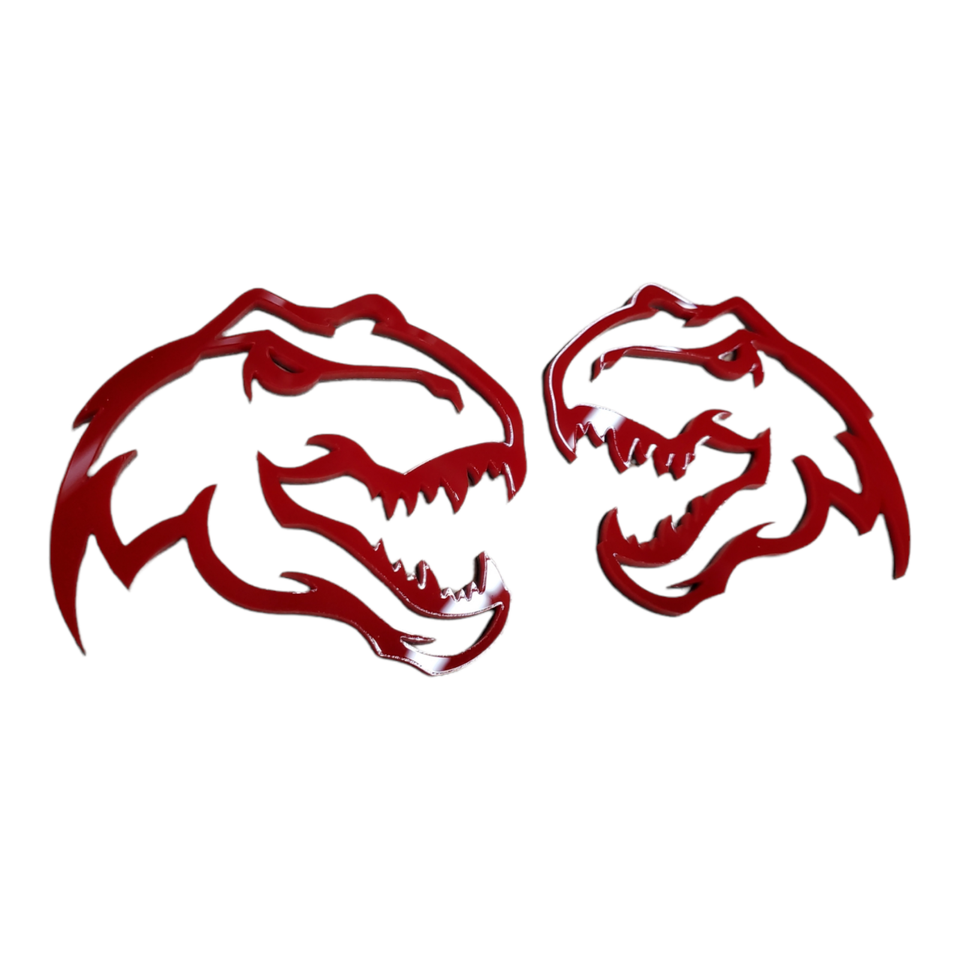 RED T-rex Emblem for TRX Ram 1500 Fender badge Hellcat Demon Style Trex ...