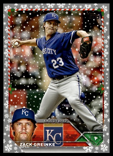 2023 Topps Holiday #H180 Zack Greinke Metallic Snowflakes Kansas City ...