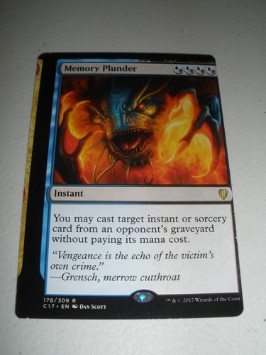 MTG Magic Commander Miscut Misprint Memory Plunder x1 NM | eBay