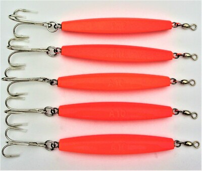 10oz Diamond Jig 5 Pieces Red Saltwater Fishing Lures w/Treble Hook | eBay