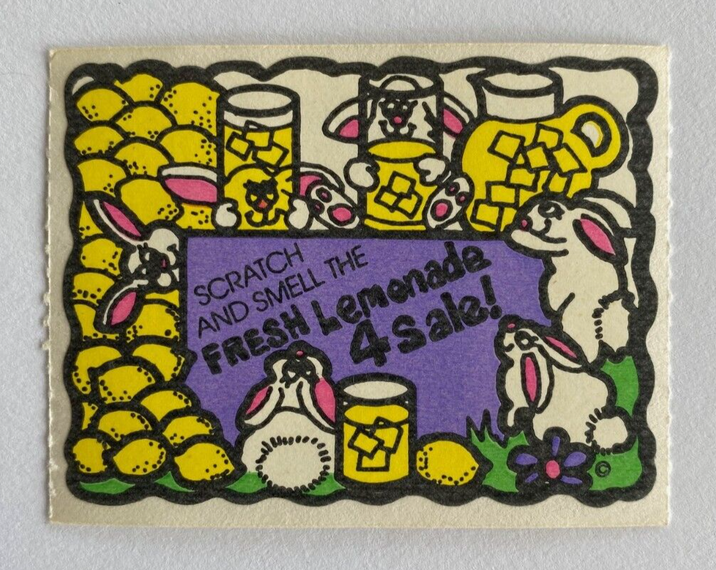 Vintage 80's Mello Smello Scratch and Sniff Sticker Fresh Lemonade | eBay