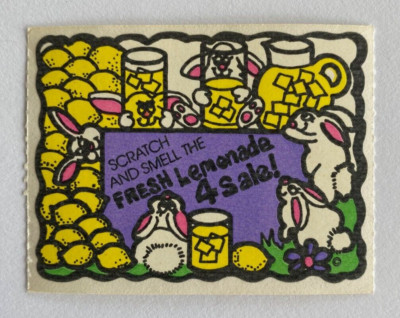 Vintage 80's Mello Smello Scratch and Sniff Sticker Fresh Lemonade | eBay