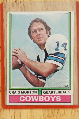 Vintage FOOTBALL Trading Card 1974 Topps #161 Craig Morton Dallas ...