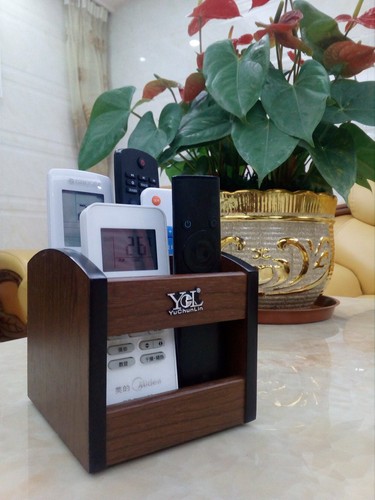 Wooden pen holder for desk,Rotating remote Organizer,remote control ...