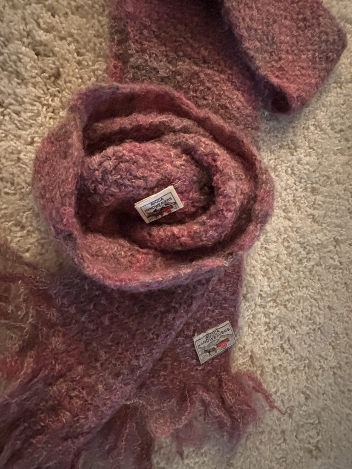 Vintage Avoca Handweavers New Wool Textured Woven 72" Scarf & Beanie ...