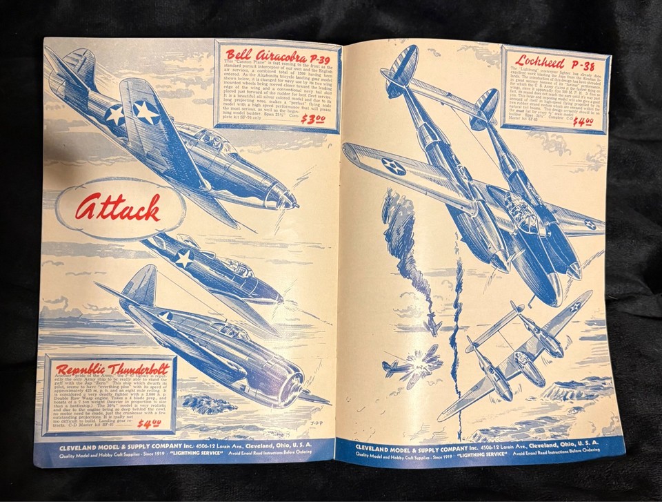 Cleveland Models 1944 Airplane Model Catalog - #42 - Red, White, Blue ...