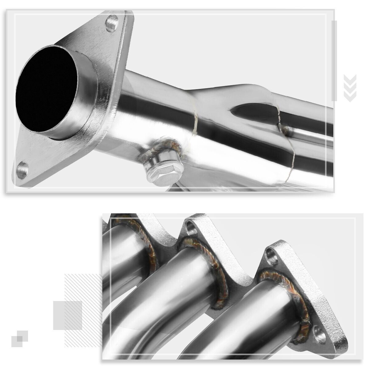 For 99-00 Honda Civic Si EM1 B16A2 Stainless Steel 4-1 Exhaust Header ...