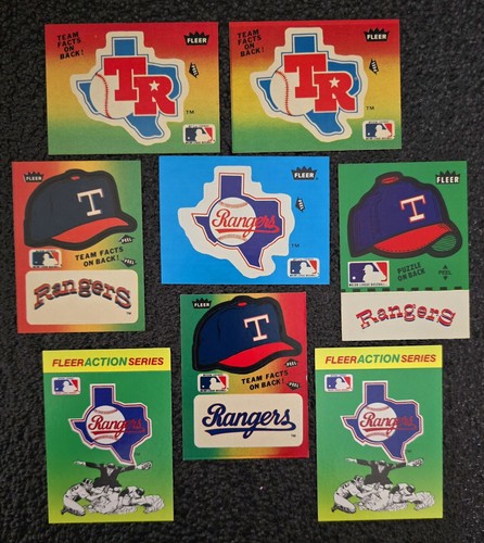Vintage ⚾ Fleer Baseball Team Stickers / Texas Rangers, 8-stickers | eBay