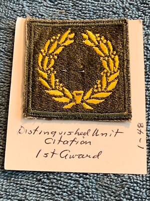 ARMY DISTINGUISHED UNIT CITATION SLEEVE PATCH 1st AWARD | eBay