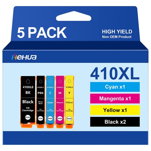 5-Pack 410XL T410XL Ink Replacement For Epson XP-830 XP-630 XP-7100XP ...