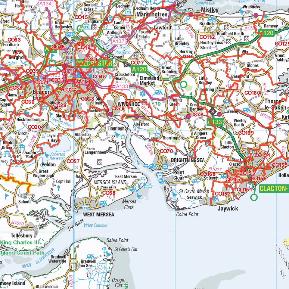 East Anglia Postcodes, East Anglia Postcode Sectors Map | eBay UK