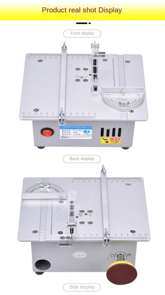S9 Multi-functional Micro Table Saw Mini Small Table Saw DIY Benchtop ...