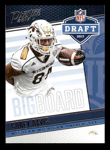 2017 Panini Prestige #10 Corey Davis Draft Big Board Western Michigan ...