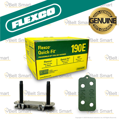 Genuine Flexco 190E Conveyor Belt Fastener #20001 (25 pc) w/ Belt Repair Gauge | eBay