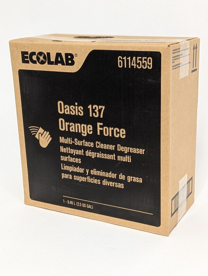 ECOLAB Oasis 137 Orange Force Multi-Surface Cleaner Degreaser 2.5-Gal ...