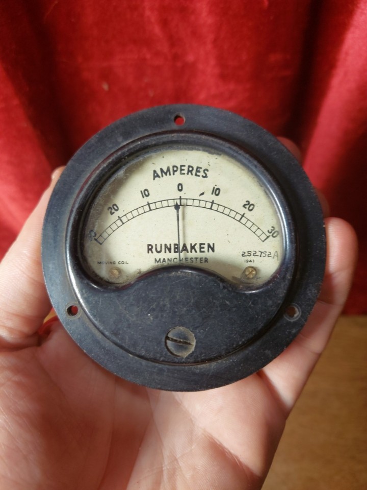 Pair Of Vintage "Runbaken" Volts & Amps Meters Gauges | eBay UK