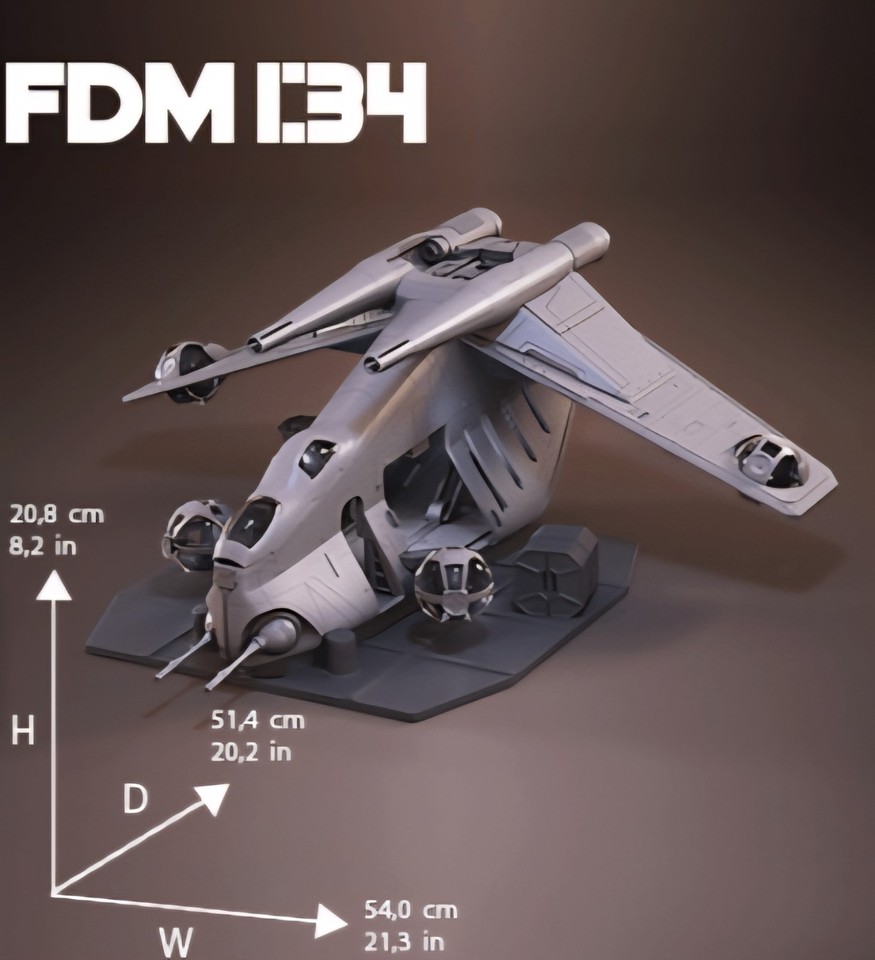 Star Wars The Clone Wars Laat I Gunship 1/32 Scale Custom 3d Model Kit ...