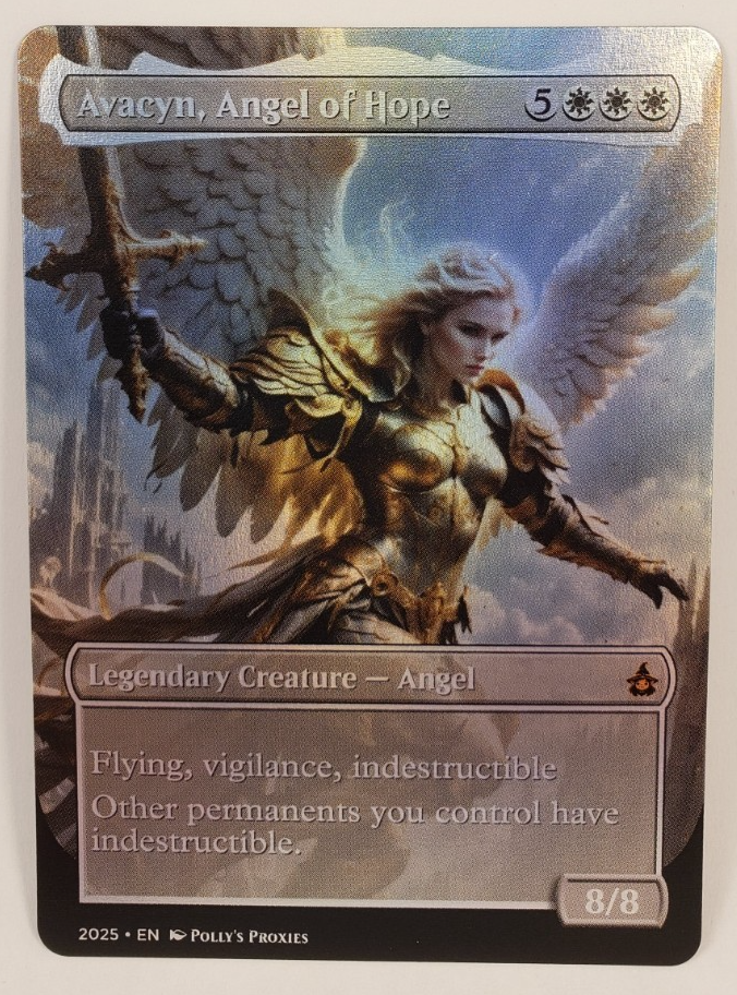 Avacyn, Angel of Hope FOIL Proxy Playtest Card with Custom Fantasy Art ...
