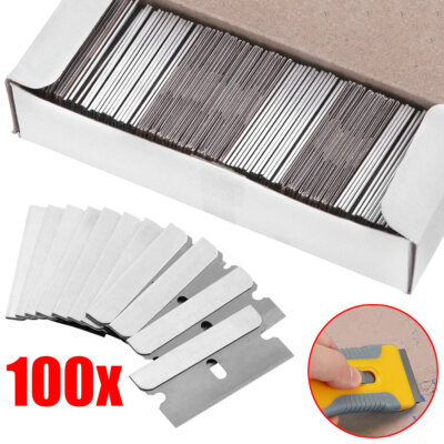 100 PACK Single Edge Cutter Blade Industrial Razor Blades Replace for ...