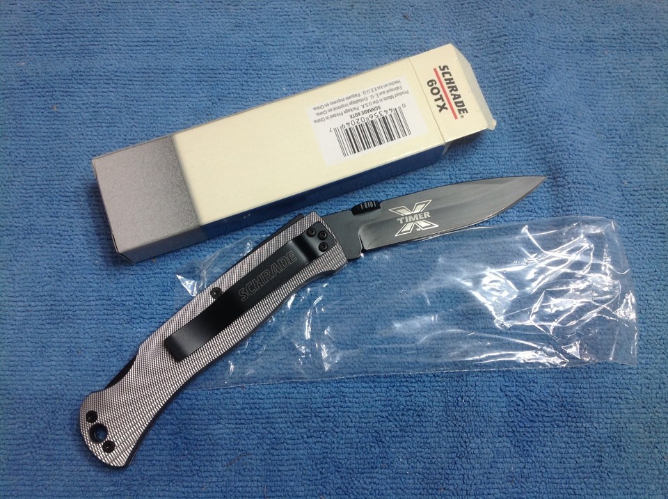 Schrade 60TX X-Timer Pocket Knife - USA rare New in Box - NOS 60TX | eBay