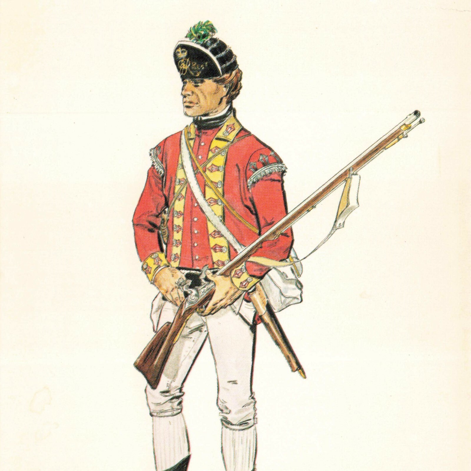 British Soldier Revolutionary War Drawing