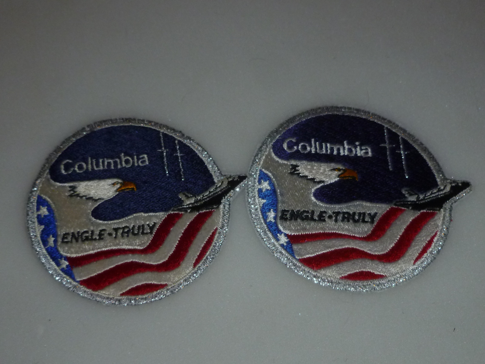 SPACE SHUTTLE PATCHES PATCH LOT OF 2 COLUMBIA ENGLE TRULY MISSION ...