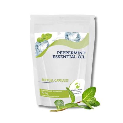 Peppermint 50mg 30 Capsules Digestive Health & Soothing Relief Natural ...