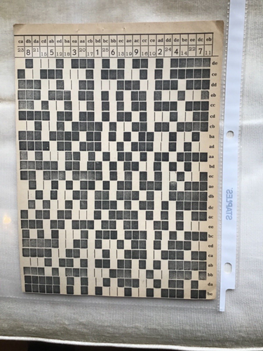 Rasterschlussel 44 Field Cipher codesheet..much rarer than Enigma Code ...