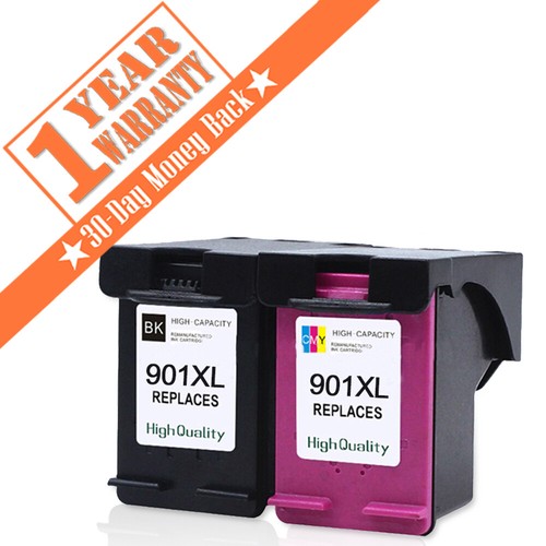 2PK For HP 901 XL Black & Clr Ink Cartridge For Officejet J4500 4524 ...