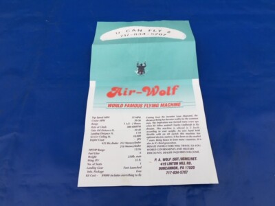 Vintage Air-Wolf Powered Parachute PPC Flying Machine Sales Brochure ...