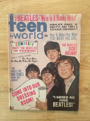 September 1964 Teen World Magazine Beatles Annette Rolling Stones Elvis ...