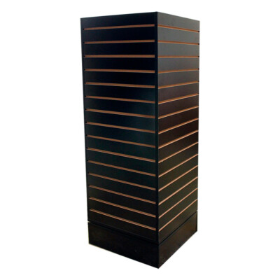 Revolving Slatwall Floor Display Rotating Cube Tower 4Sided Retail ...