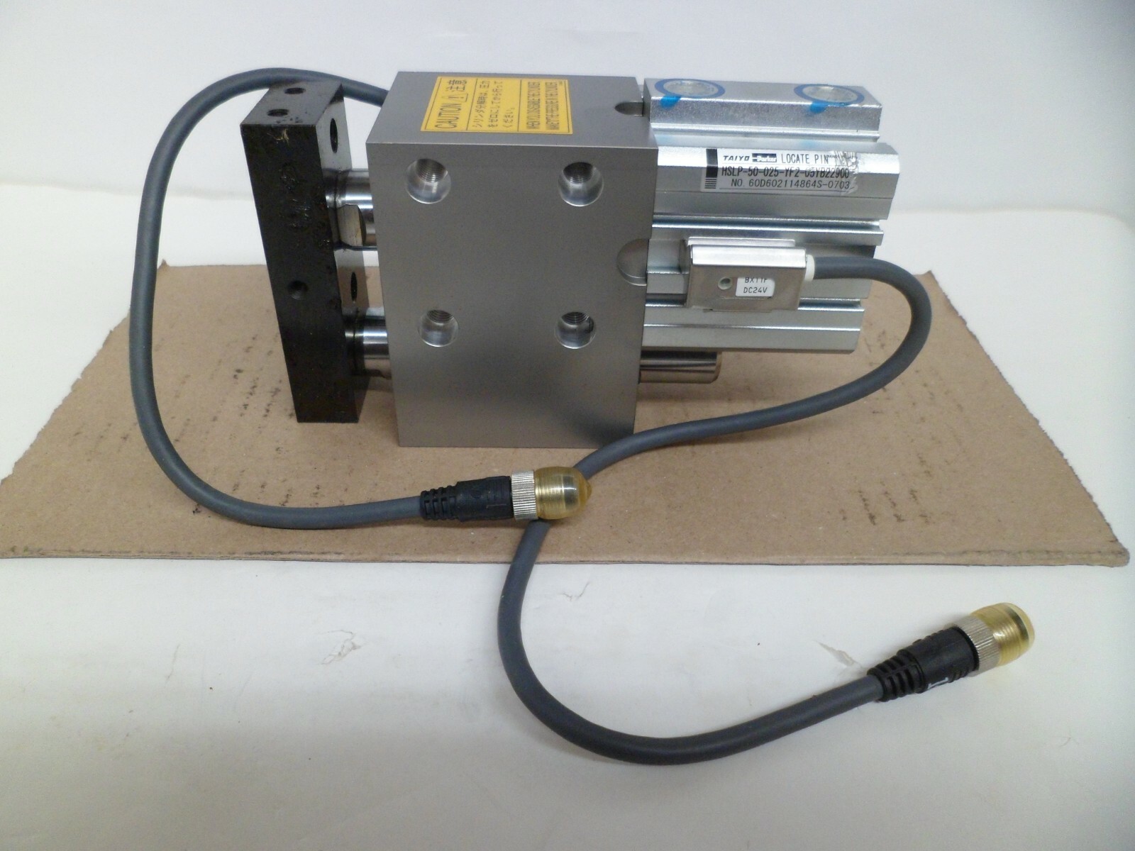 TAIYO PARKER HSLP-50-025-YF2-05YB22900 LOCATE PIN DUAL ROD GUIDED SLIDE ...