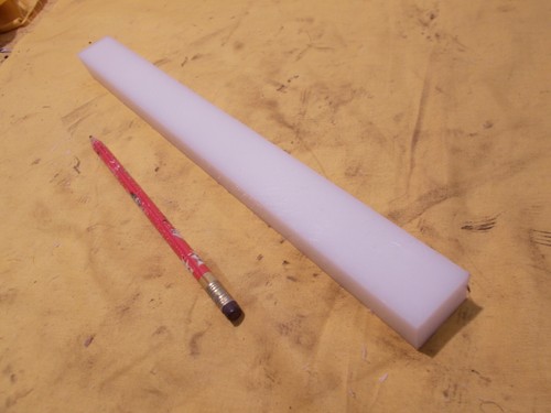 WHITE HDPE BAR polyethylene sheet machinable plastic stock 3/4" x 1" x ...