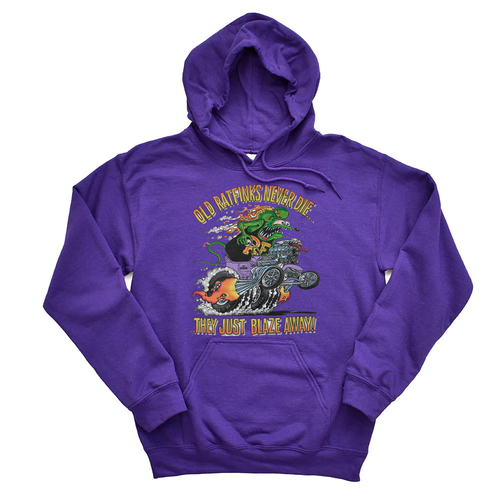 Rare Rat Fink Ed Roth 2007 Collection S to 3XL Purple Hoodie TMB4007 | eBay