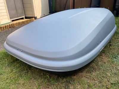 Lockable large grey Halfords roof box. Used | eBay UK