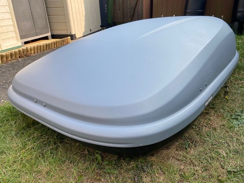 Lockable large grey Halfords roof box. Used | eBay UK