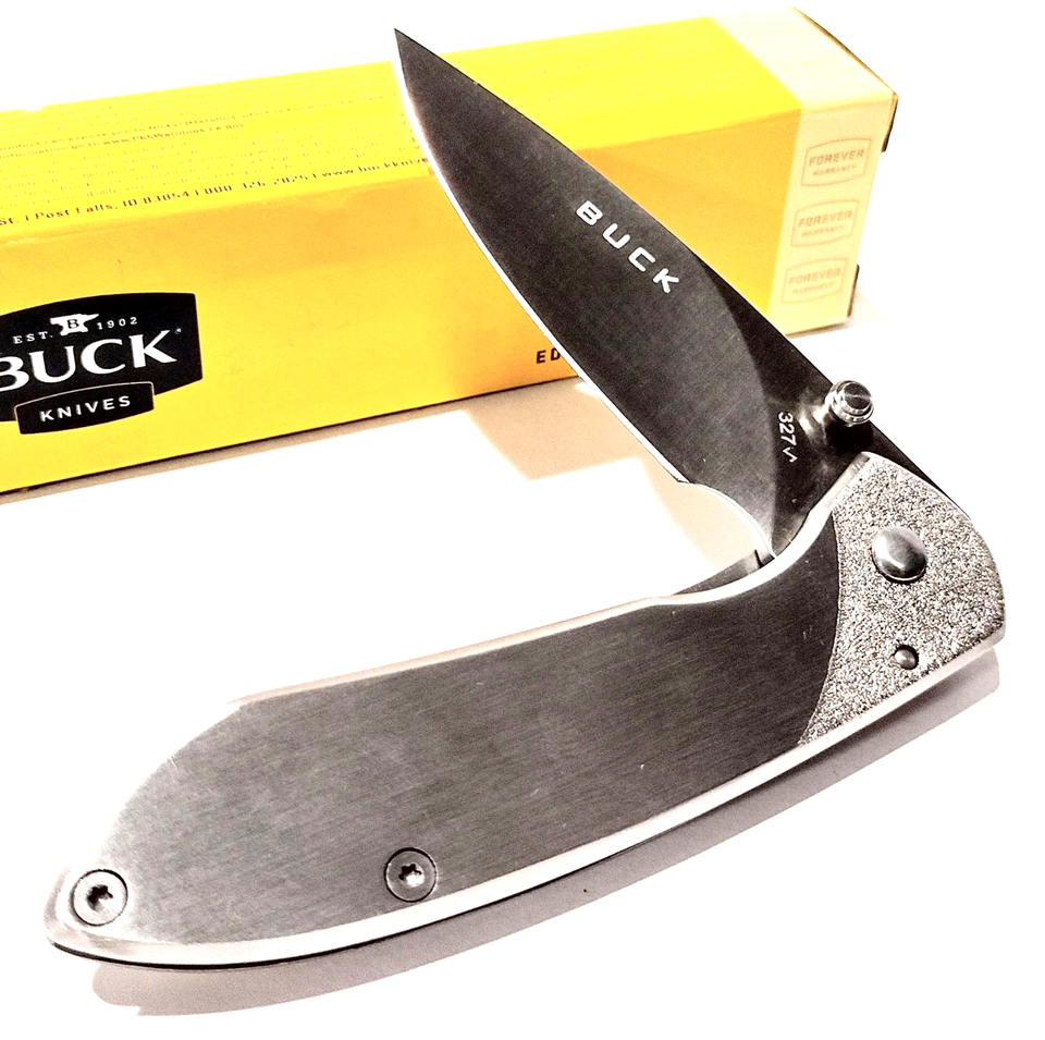 BUCK KNIVES Nobleman Stainless Steel Framlock Folding Pocket Knife ...