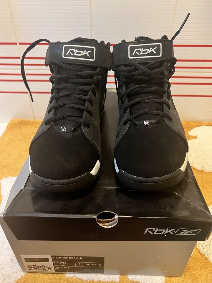 Reebok S Carter Bball III Basketball High Top Sneakers RARE Black Men ...