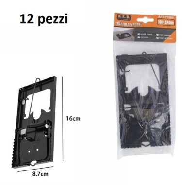 x Set 12 Pezzi Trappole Per Topi Ratti Roditori A Molla In Metallo sus ...