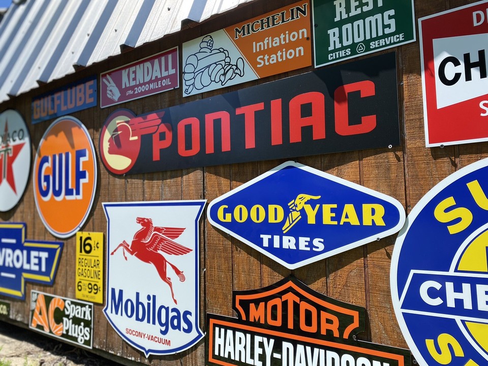 Antique Vintage Old Style Pontiac Sign! | eBay