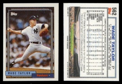 Wade Taylor - Yankees #562 Topps 1992 Baseball Micro Card | eBay UK